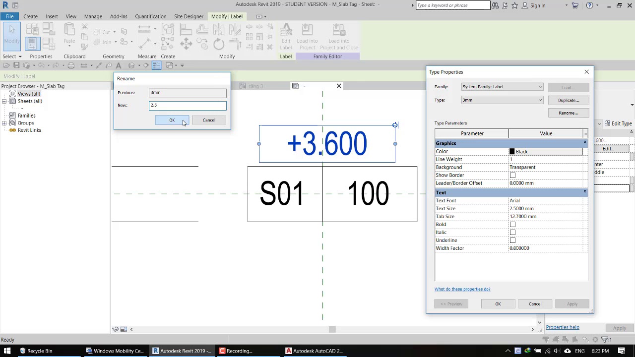 How to create a family 2D to tag slab custom! - YouTube