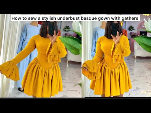 HOW TO SEW AN UNDER BURST BASQUE GOWN WITH GATHERS #how #basque - YouTube