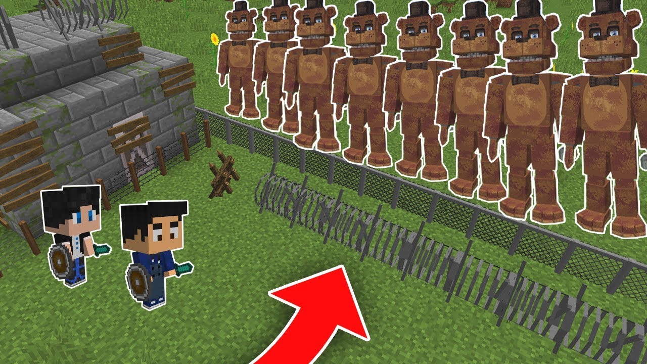 BEBÊS PROTEGEM BASE DE UM APOCALIPSE DE ANIMATRONICS - MINECRAFT - YouTube