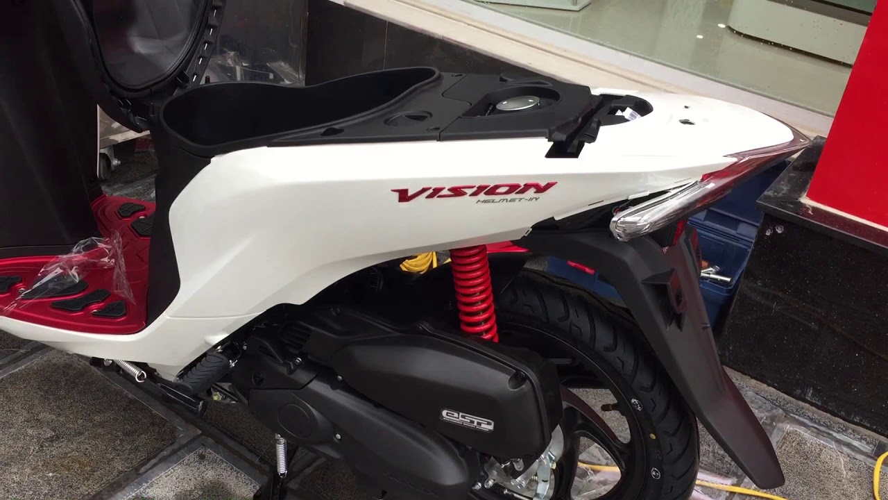 HMT - Honda vision 2019 phiên bản đặc biệt màu trắng Đen đỏ || Honda ...