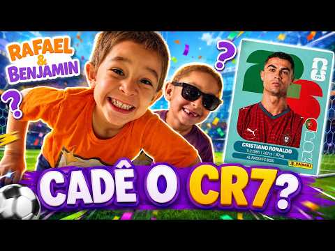 Rafael e Benjamin caçam a figurinha do CR7