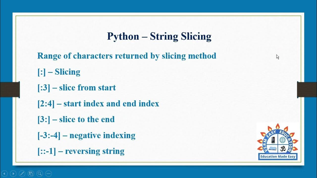 String slicing in Python programming in Tamil - YouTube