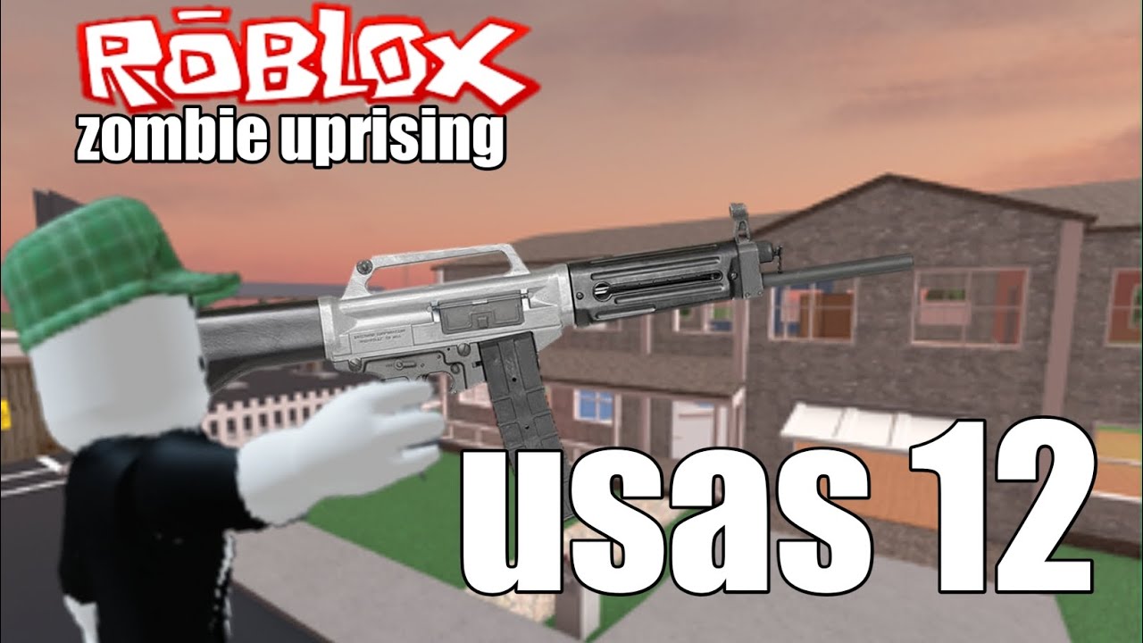Roblox:zombie uprising รีวิวปืน usas-12 shotgun Semi auto ที่ฟาร์มเงิน ...
