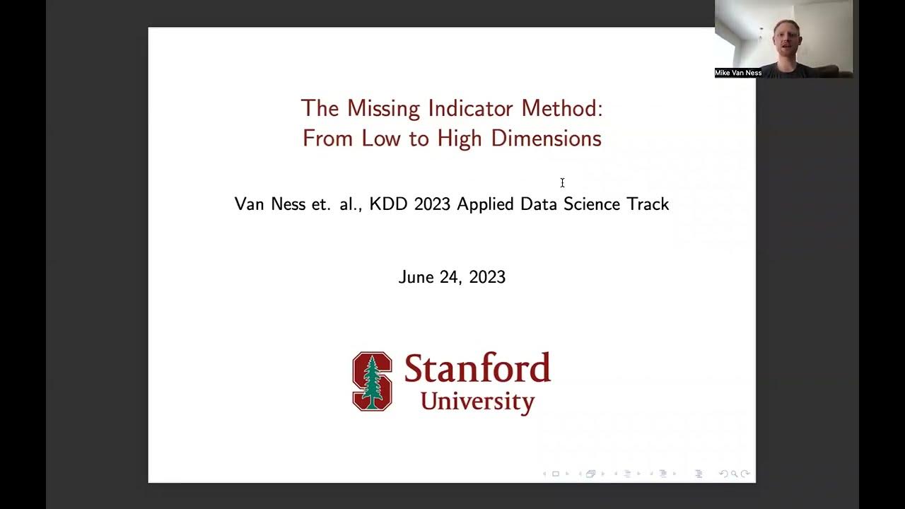 KDD 2023 - The Missing Indicator Method: From Low to High Dimensions - YouTube