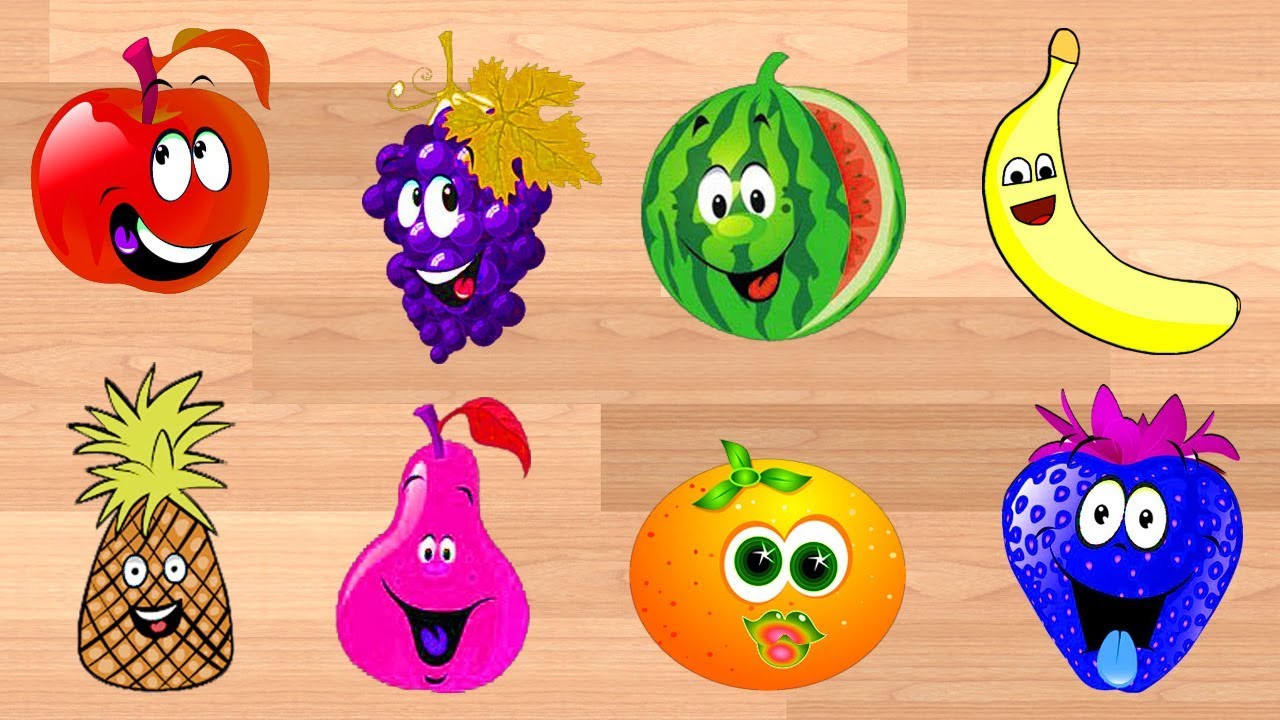 Learn Colors and Fruits Shadow Images For Children || Cartoon Video For ...