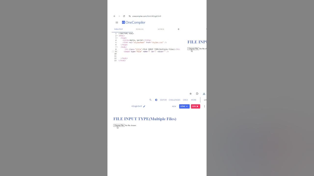 How to Input Files in HTML | Step by Step Guide | GRAStech - YouTube