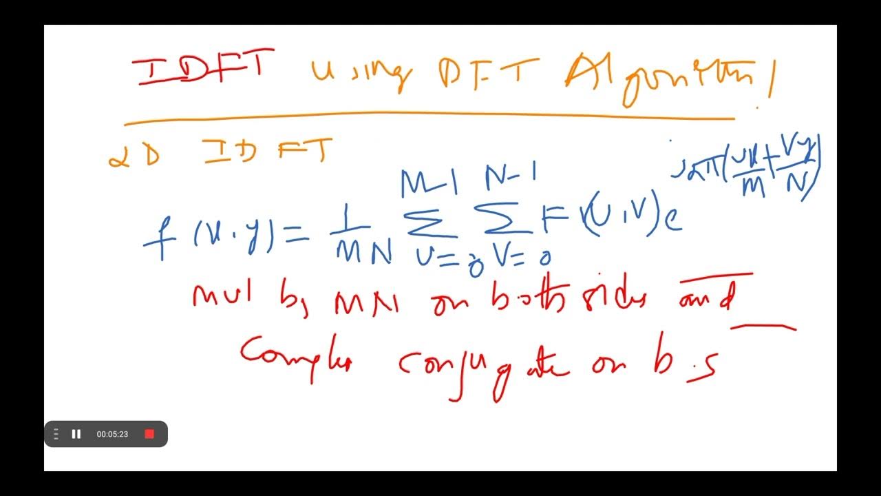 IDFT using DFT Algorithm @gmktutorials9914 - YouTube