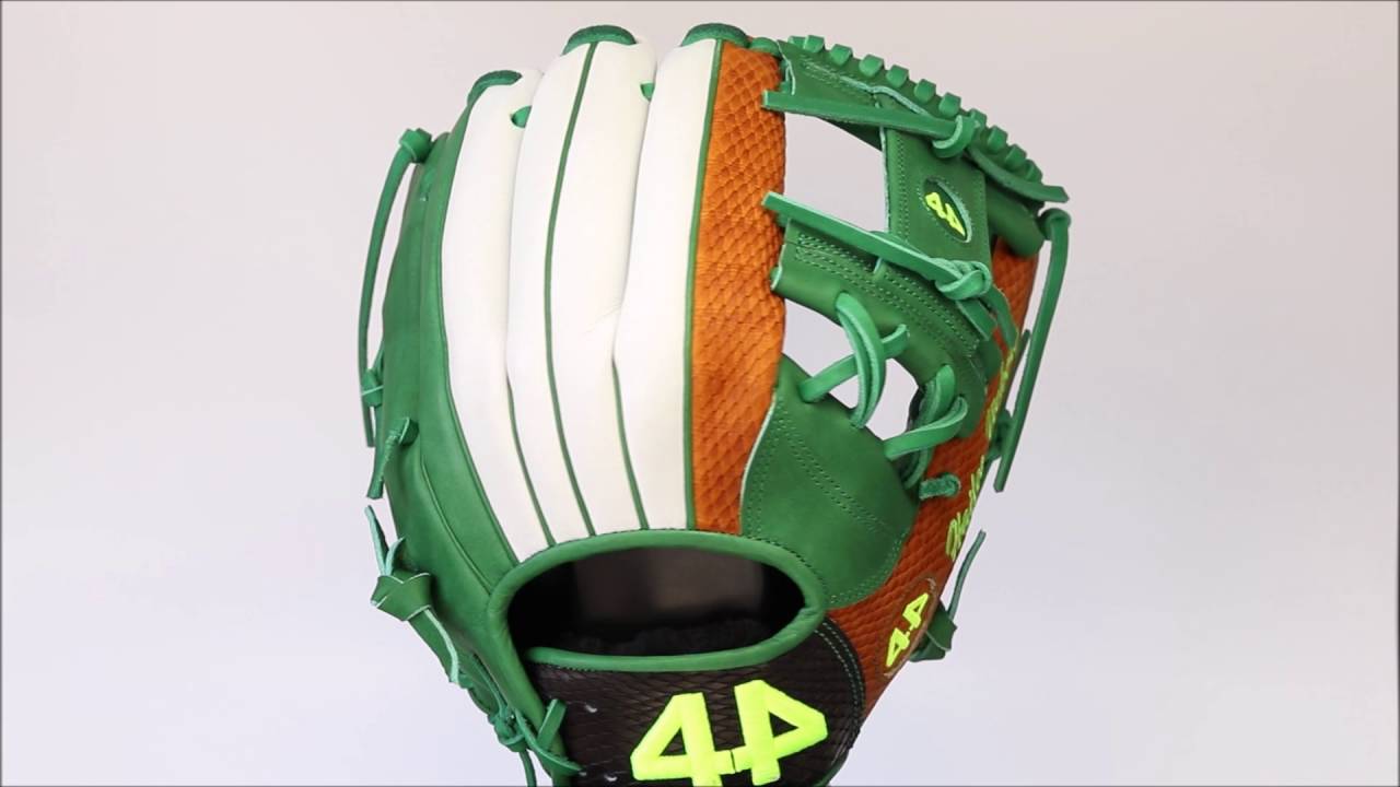 44 Pro Baseball Gloves Signature Series Forest Green / White / Tan ...