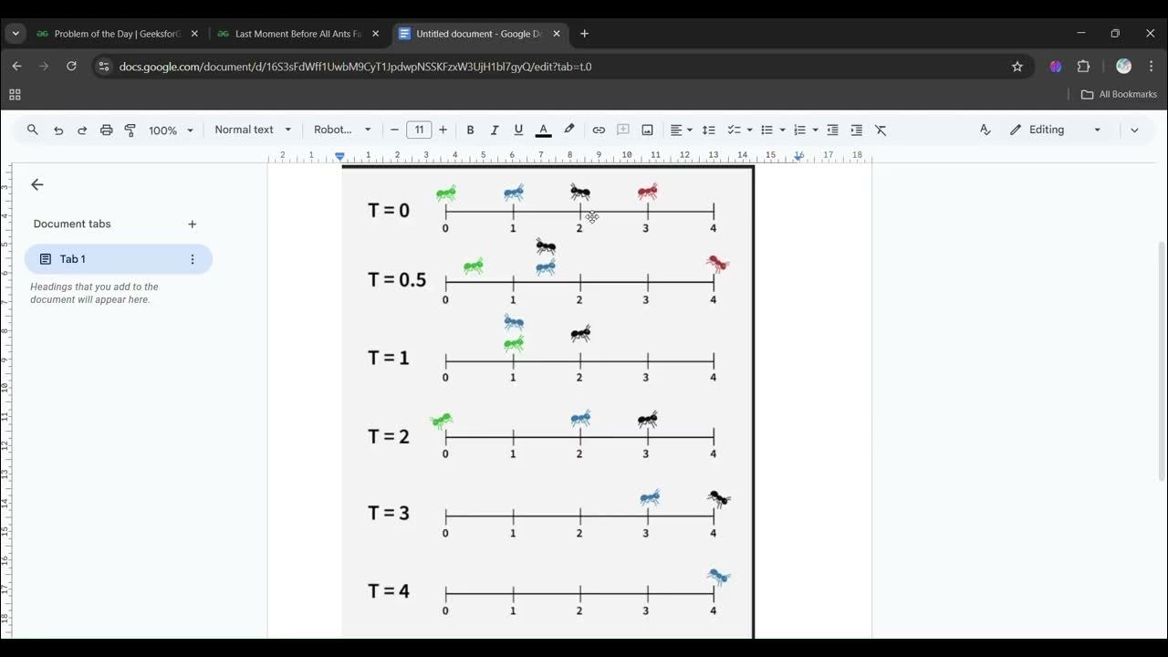 Last Moment Before All Ants Fall Out | gfg potd | 24-07-25 | GFG Problem of the Day - YouTube
