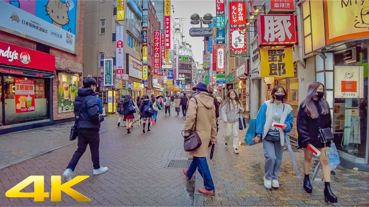 【4K/60fps】Tokyo Japan - Shibuya city walking tour ☔️ - YouTube
