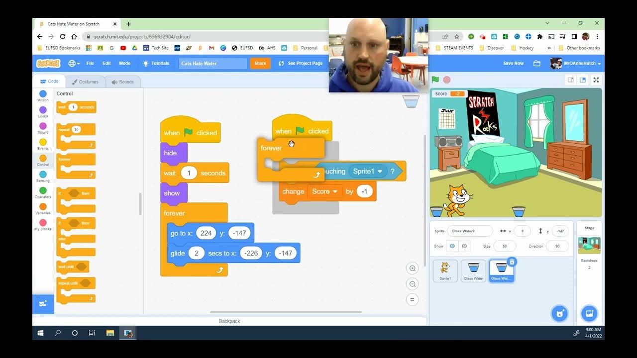 Lesson 4 - Making Your Sprite Lose Points in Scratch Coding - YouTube