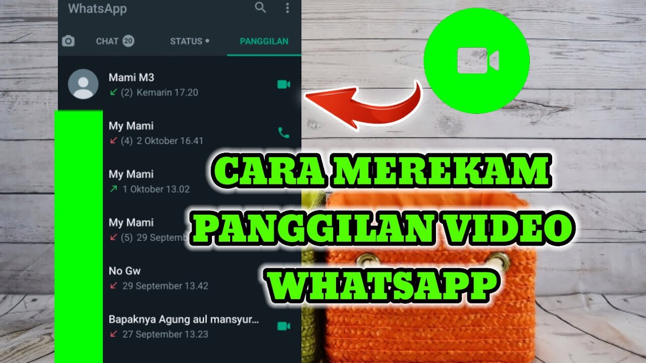 Cara Merekam Video Call Whatsapp Dengan Mudah - YouTube