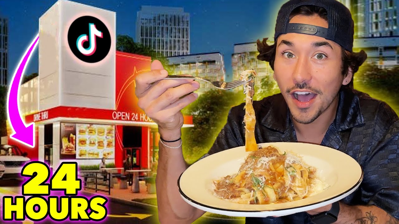 Eating At Viral Tiktok Restaurants For 24 Hours Youtube