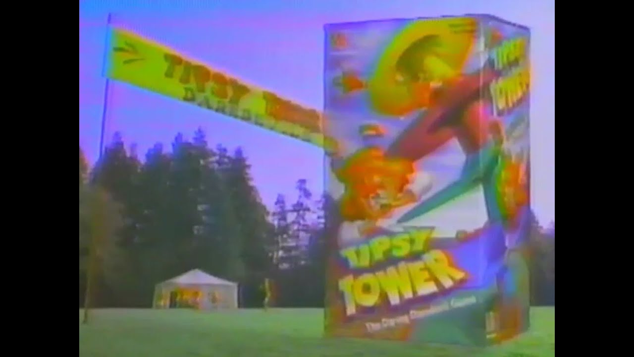 1992 Tipsy Tower Milton Bradley Board Game Commercial - YouTube