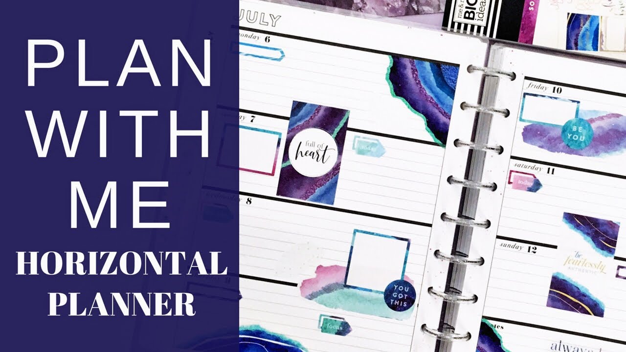PLAN WITH ME | HORIZONTAL Classic Happy Planner | Soft Geode - YouTube