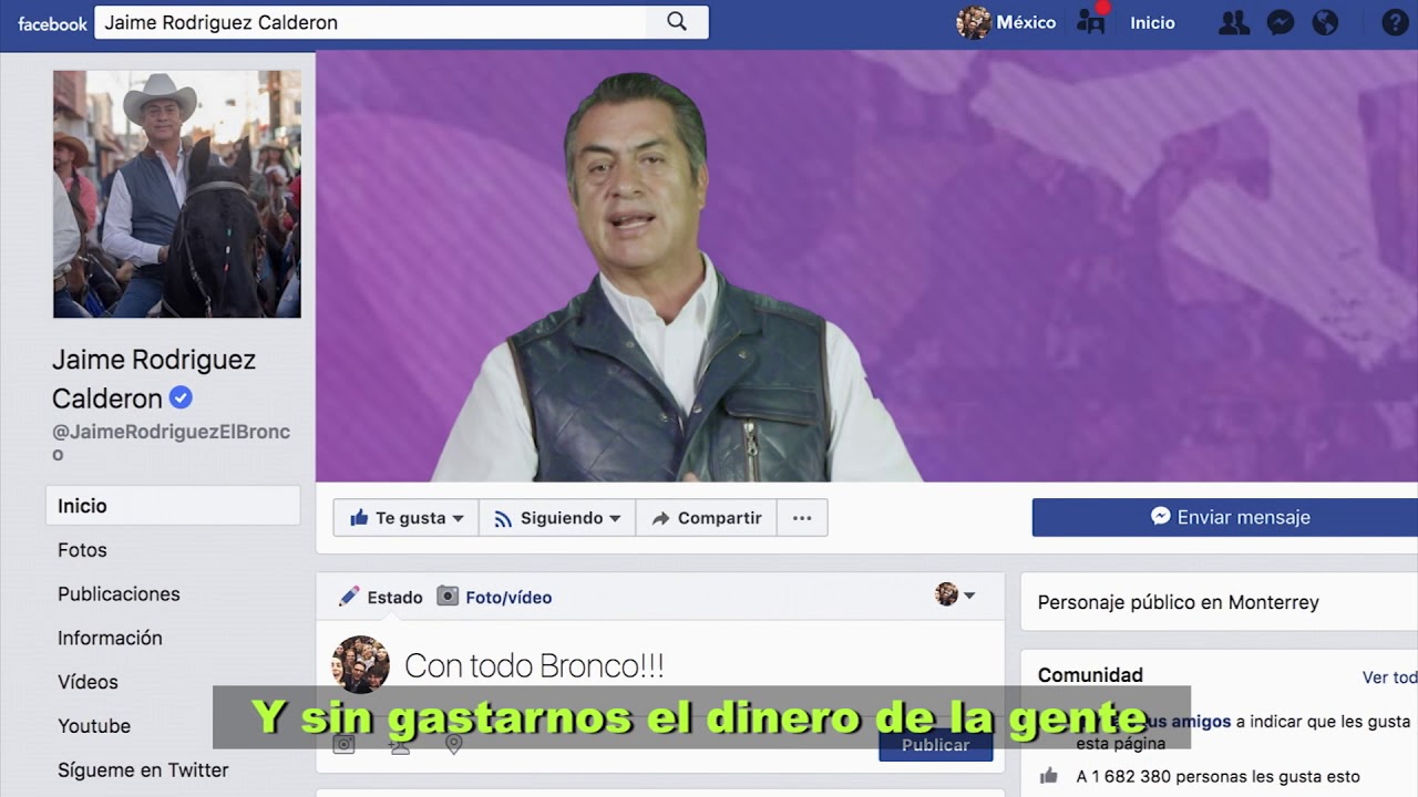 Spot. Jaime Rodríguez Calderón. El Bronco. Candidato Independiente ...