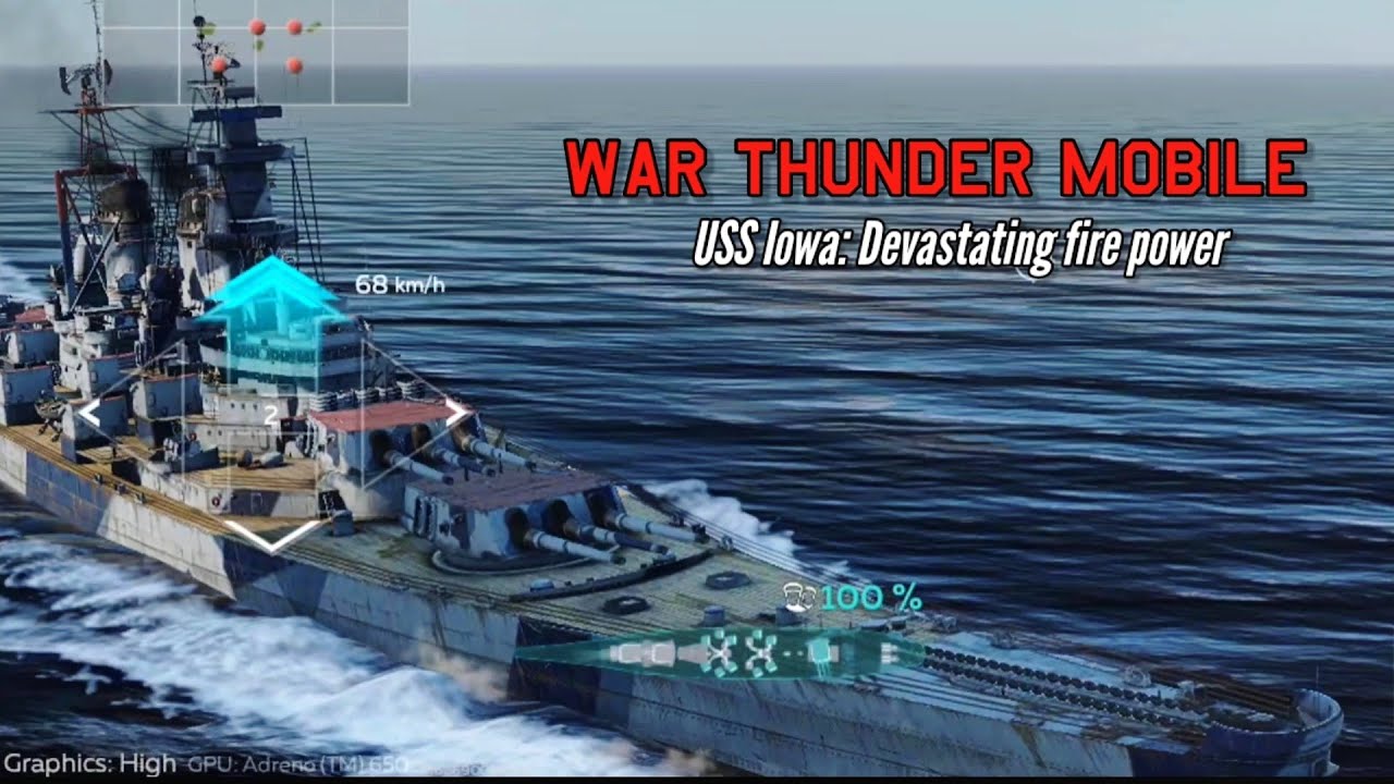 USS Iowa: Devastating fire power - War Thunder mobile - YouTube