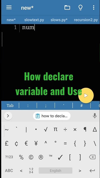 How to declare variable and how to use variable in python code - YouTube