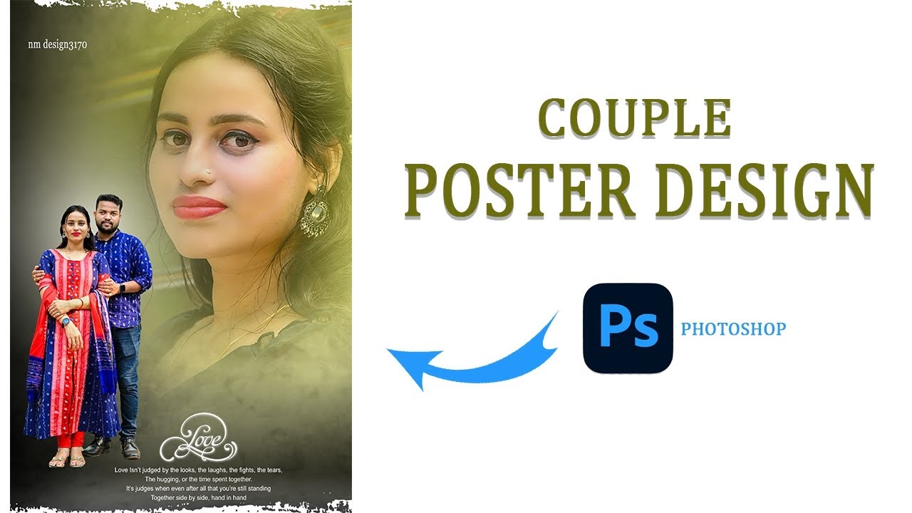 Couple Poster Design In Photoshop Tutorial Step by step. how to create ...