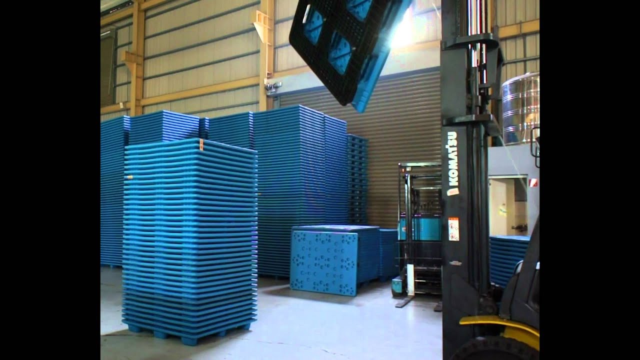 Pallet plastico - Estiba Plastica Ref. AC1111 prueba de caida - YouTube