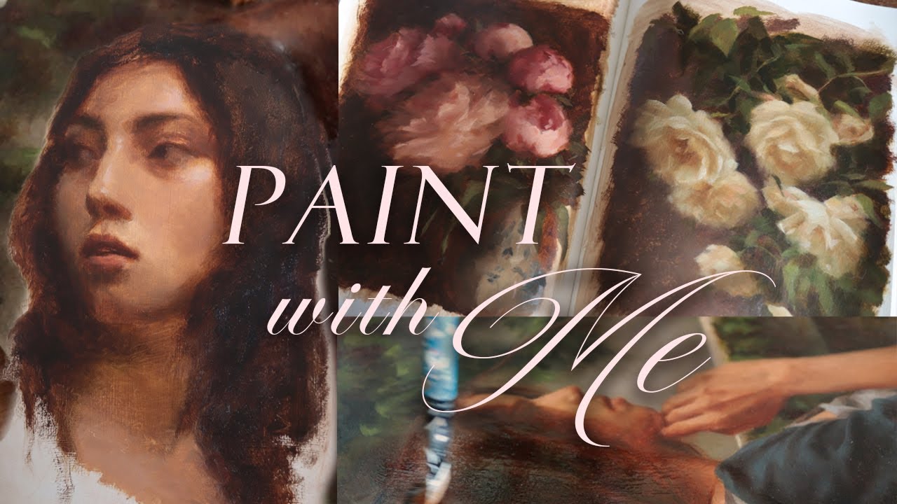 Sketch & Paint With Me From Start to Finish 🌙 - YouTube