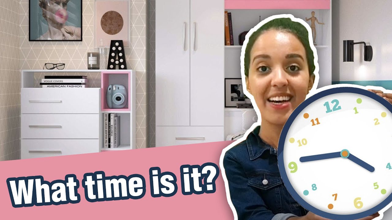 What time is it? ( Que horas são?) para crianças em inglês - YouTube