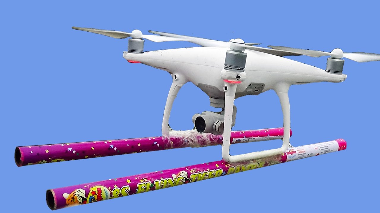 DJI Phantom 4 Drone Gets Super Weapon - Funny Experiment - YouTube