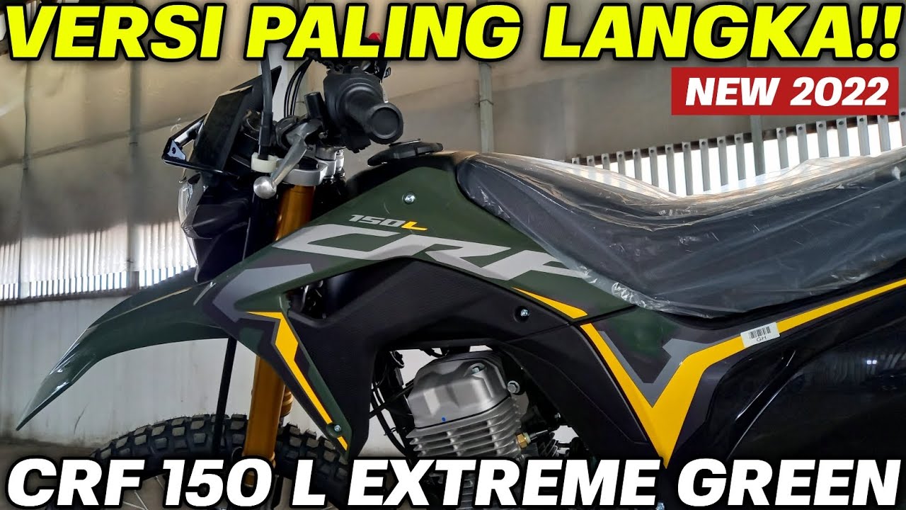 NEW HONDA CRF 150 L 2022 EXTREME GREEN - YouTube