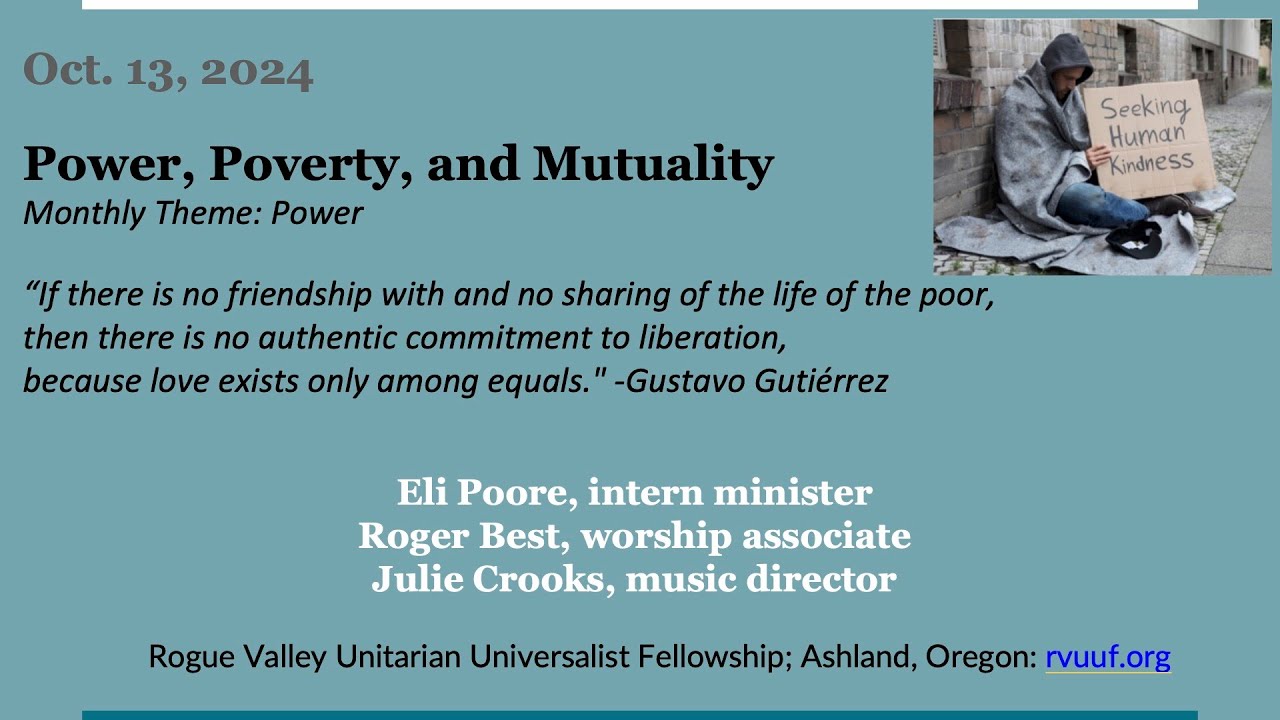 Oct. 13, 2024: Power, Poverty, and Mutuality - YouTube
