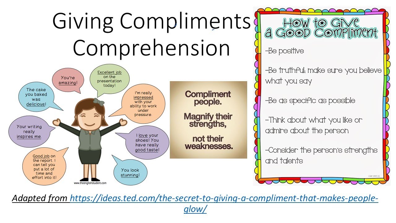 Giving Compliments Comprehension Text Read Aloud - YouTube