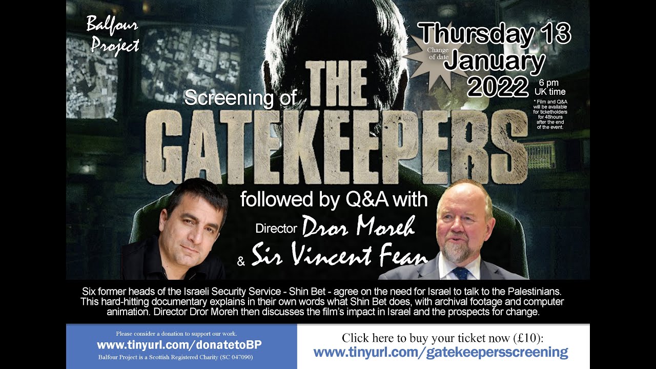 Conversation with Director Dror Moreh about “The Gatekeepers”. - YouTube