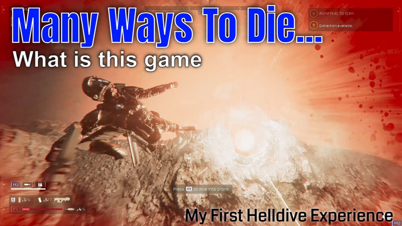 Many ways to die! What Is This Game? | My First Helldive Experience 4k | Helldiver 2 - YouTube