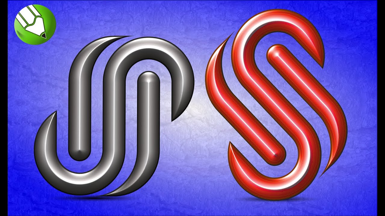 CREATE Glossy, Metallic & Shinning Stunning Graphic Logo Design - YouTube