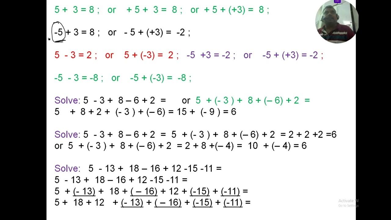 1A Rational Number Problem Solving - YouTube