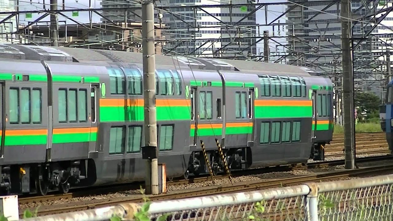 【甲種輸送】E233系3000番台2階建てグリーン車 新鶴見信号場 - YouTube