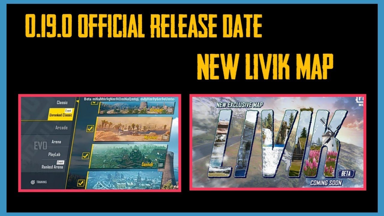 Official 0.19.0 Update Release date | New Livik Map - YouTube