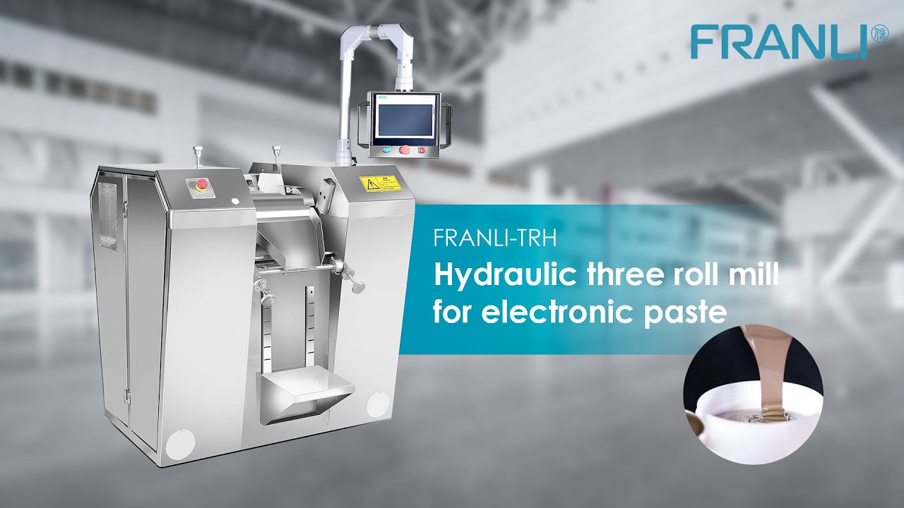 3 ROLL MILL FOR ELECTRONIC PASTE - YouTube