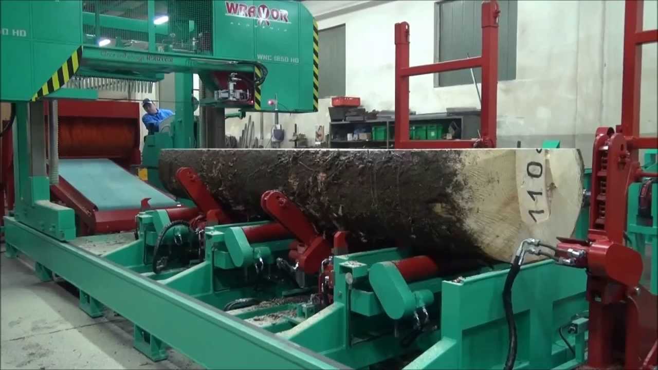 WRAVOR wnc 1850 HD (BIG Log band saw horizontal) - YouTube