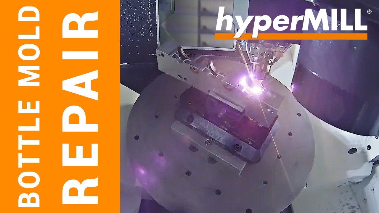 hyperMILL ADDITIVE Manufacturing: Bottle Mold Repair - YouTube