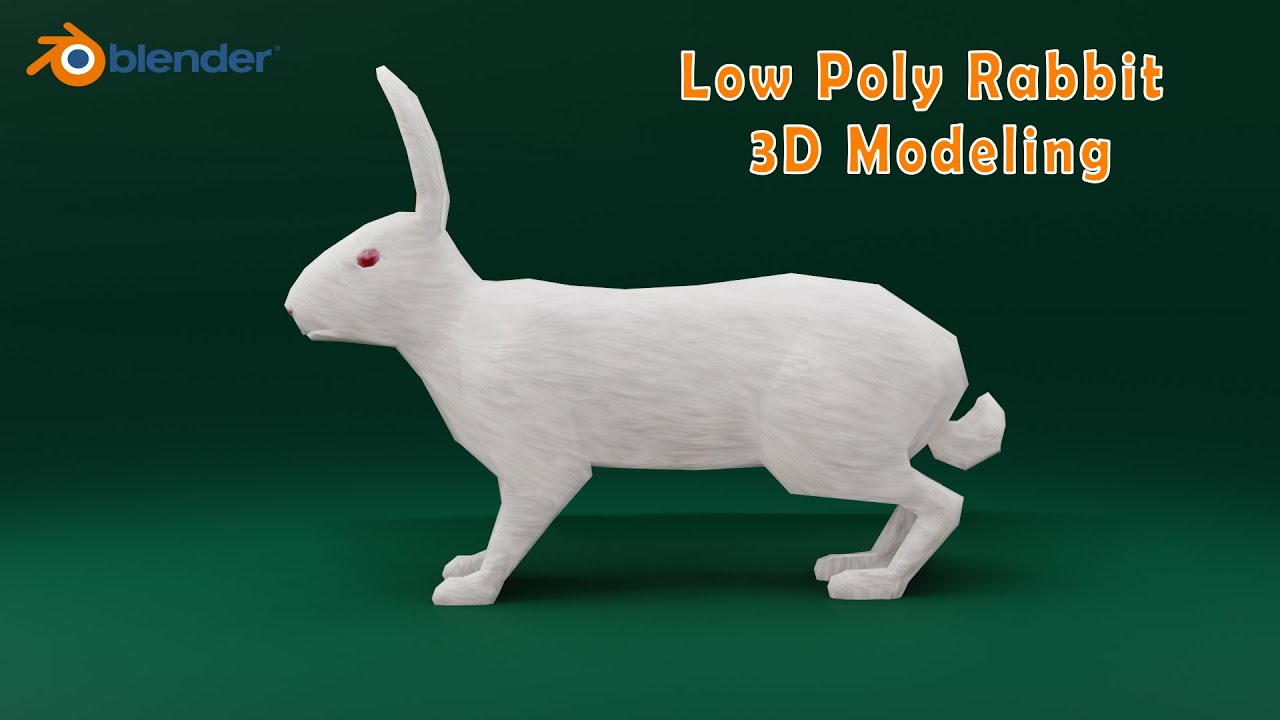 Low Poly Rabbit 3D modeling - YouTube