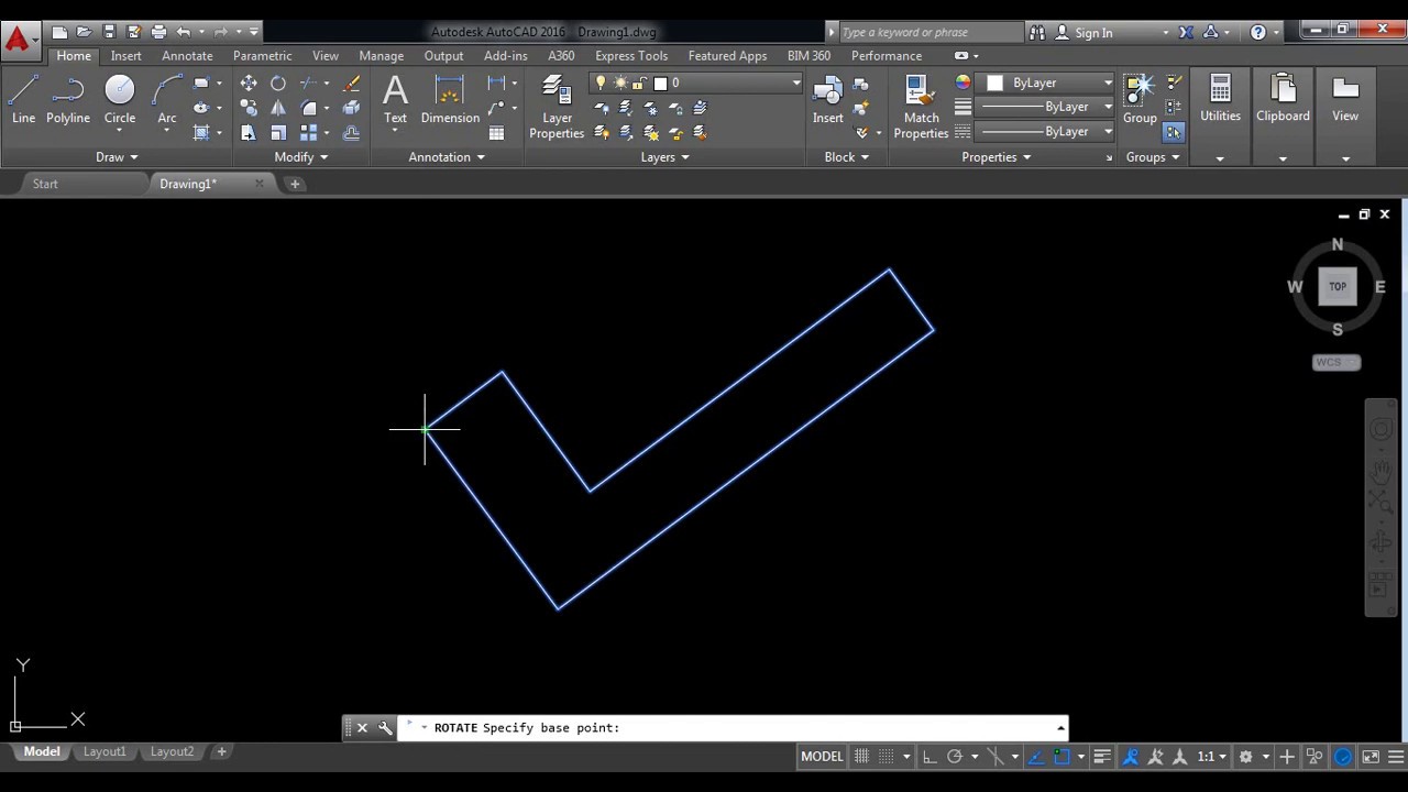 AutoCAD Tutorial - AutoCAD Stretch and Rotate Command Explanation - YouTube