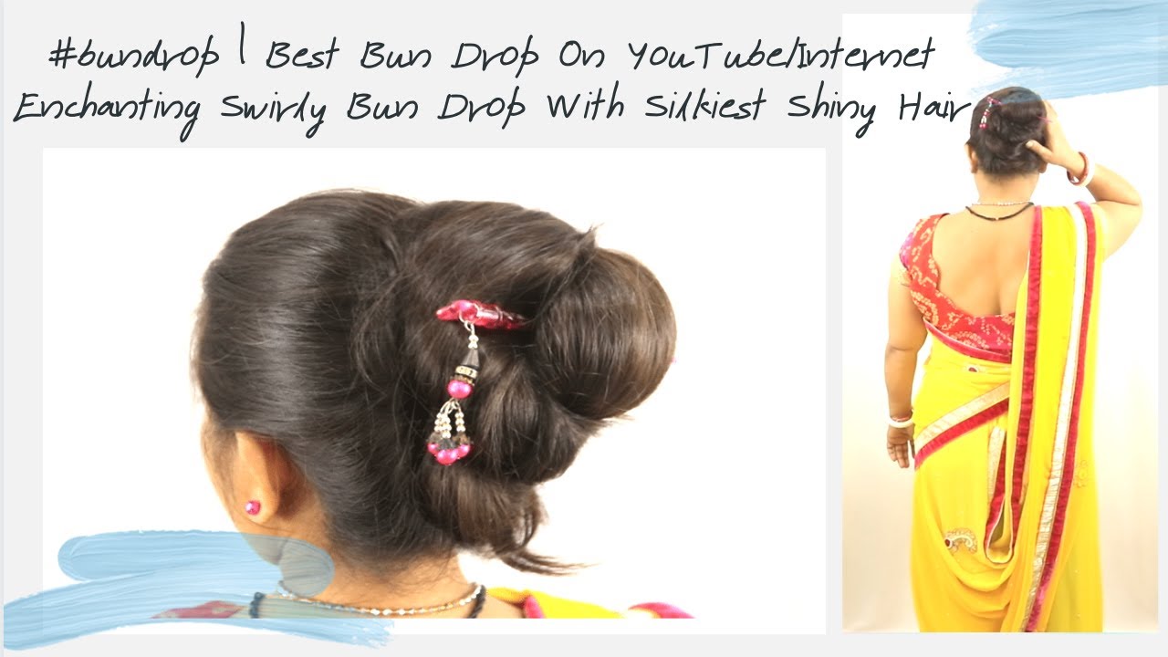 DIY Hair Bun Drop Perfect Technique | 2021 Best Bun Drop On YouTube ...
