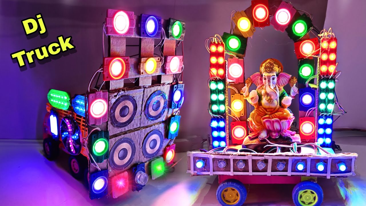 Dj Truck Set-up 💫|| Visarjan || How to made a dj Truck set-up || sks ...