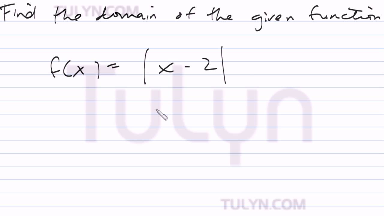 Finding The Domain Of Absolute Value Function Youtube
