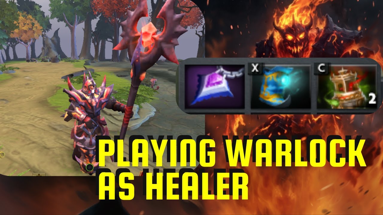 Playing Warlock as healer - Dota2 - YouTube