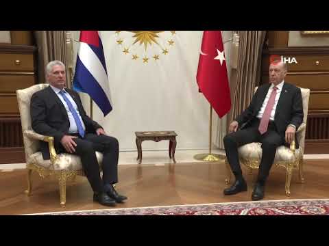 Cumhurbaşkanı Erdoğan, Küba Devlet Başkanı Bermdez’i ile baş başa görüştü