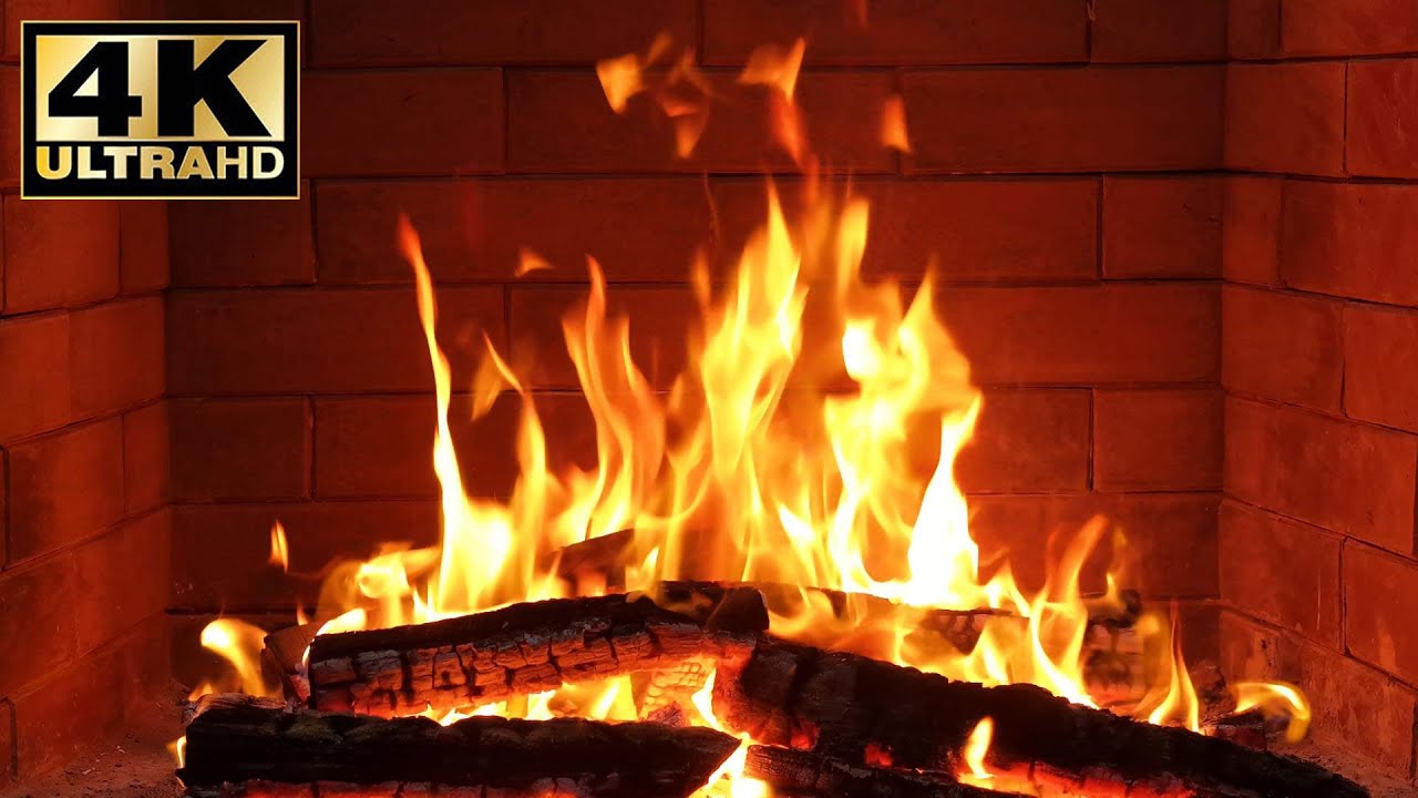 🔥 Cozy cabin fireplace sounds 4K UHD. Soothing Fireplace Sounds for ...