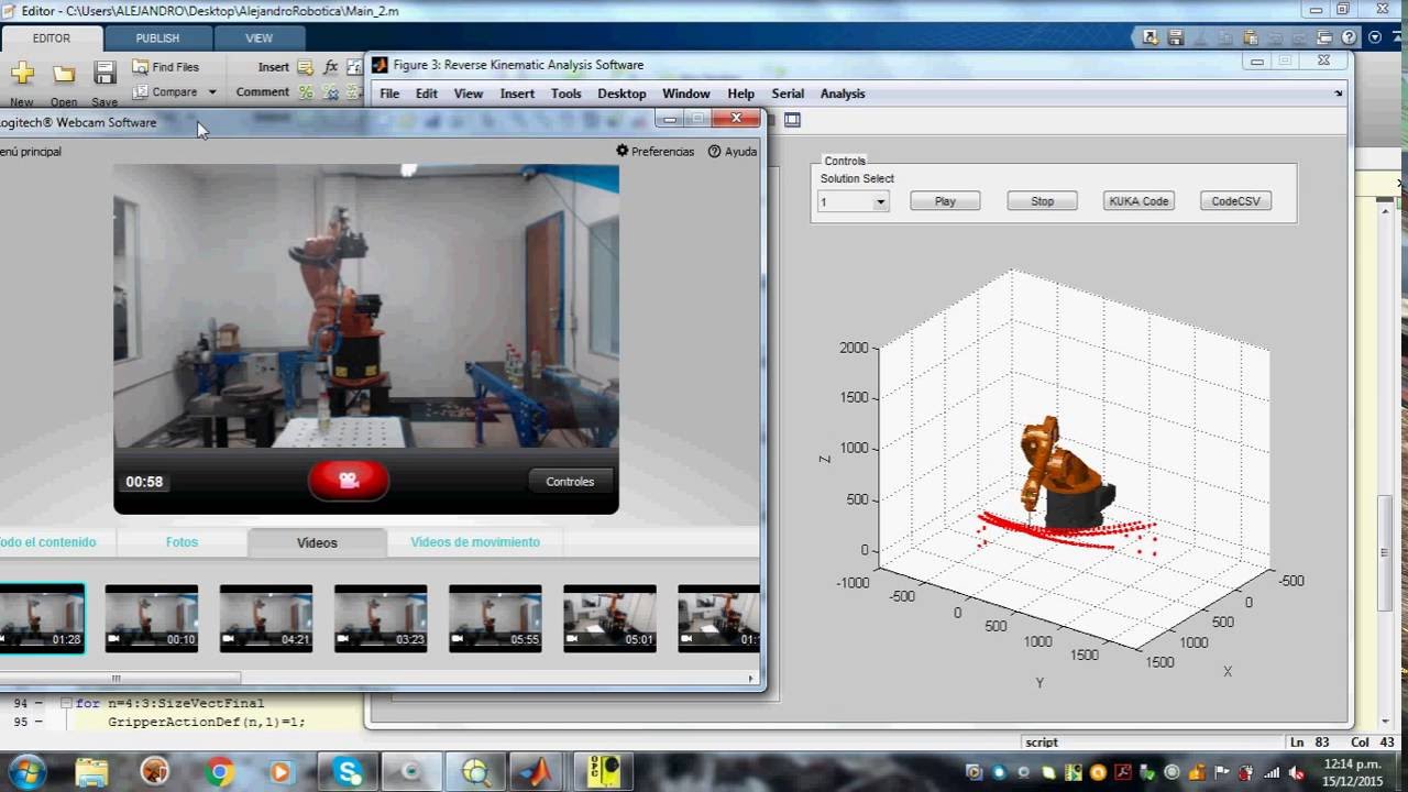 Integración sistema de visión a Manipulador serial - YouTube