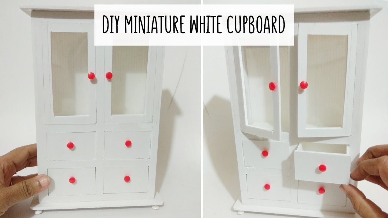 Miniature Cupboard Design | Mini Cabinet Making at Home | Mini ...