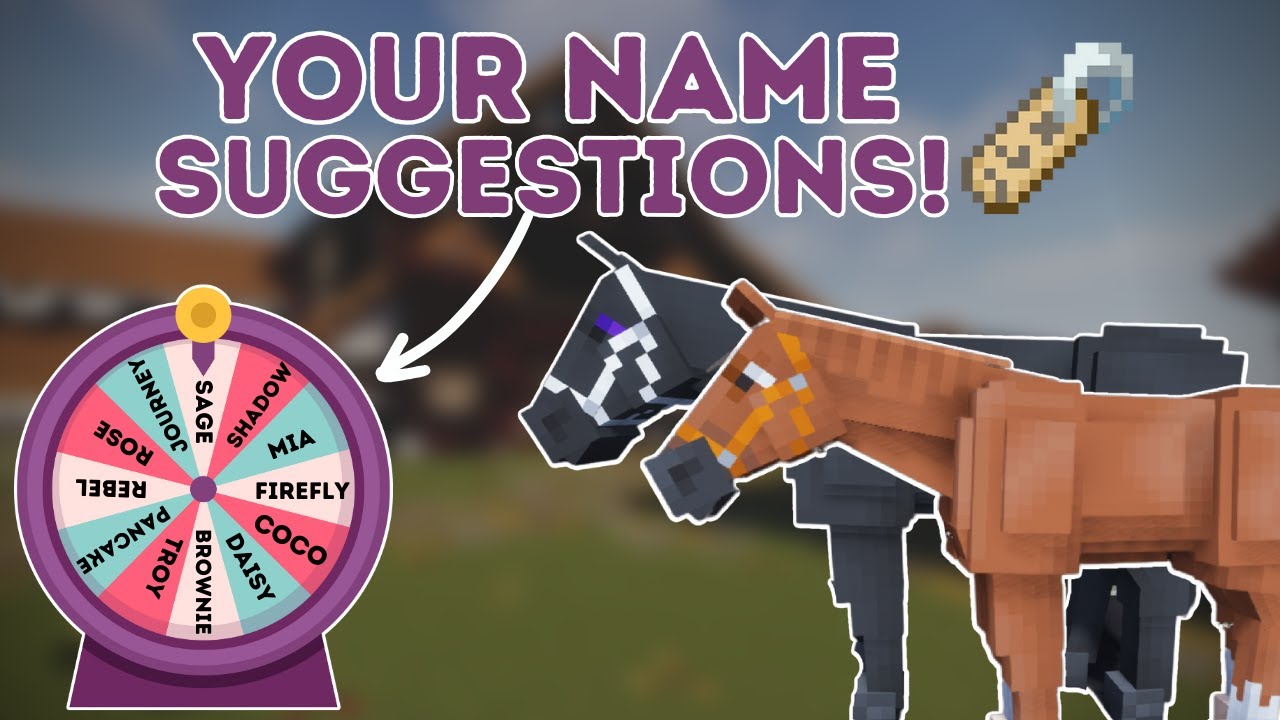 I let the wheel decide again...NAMING my 5 NEW horses! Minecraft SWEM ...